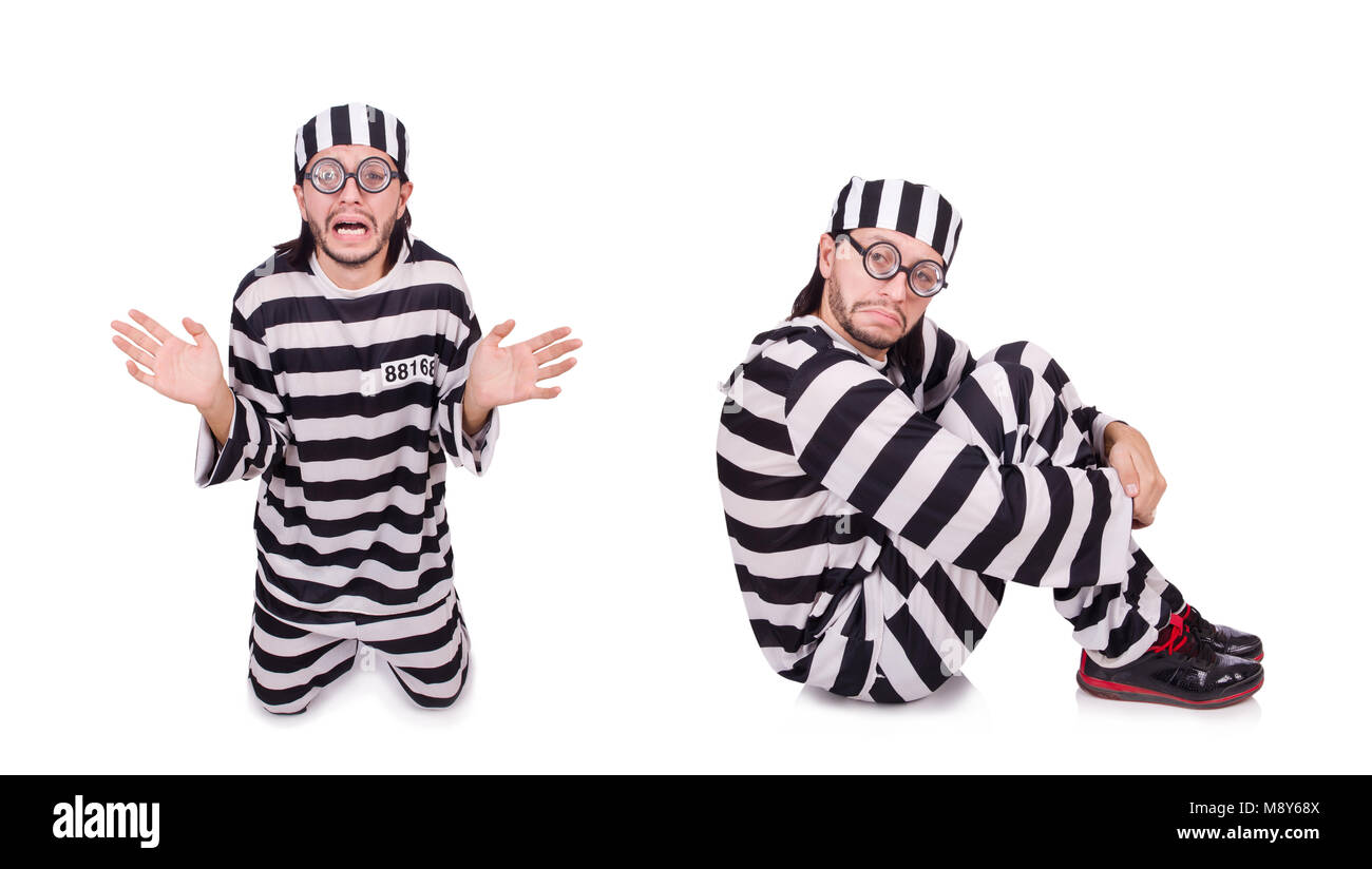 Prison inmate isolated on the white background Stock Photo - Alamy
