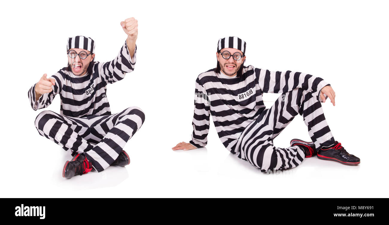 Prison inmate isolated on the white background Stock Photo - Alamy