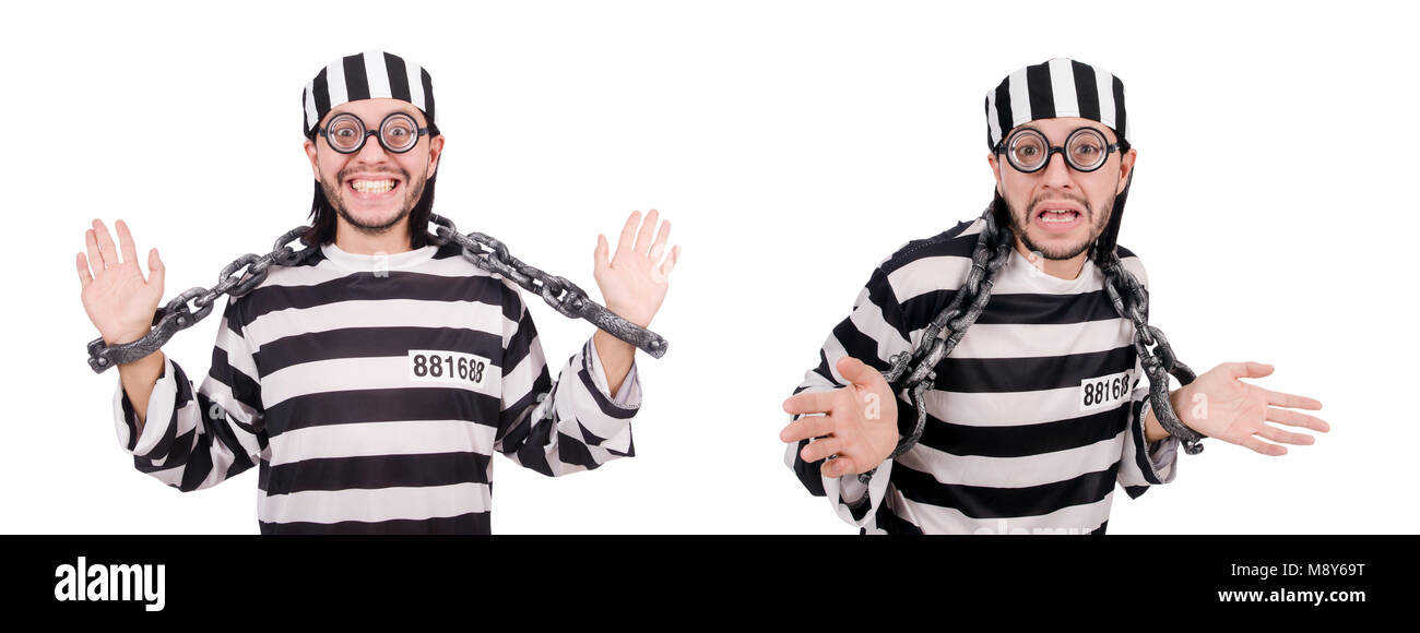 Prison inmate isolated on the white background Stock Photo - Alamy