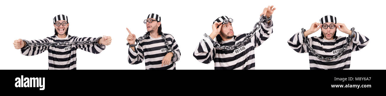 Prison inmate isolated on the white background Stock Photo - Alamy