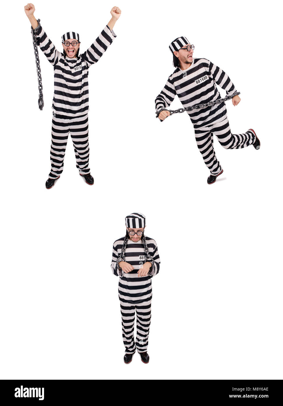 Prison inmate isolated on the white background Stock Photo - Alamy