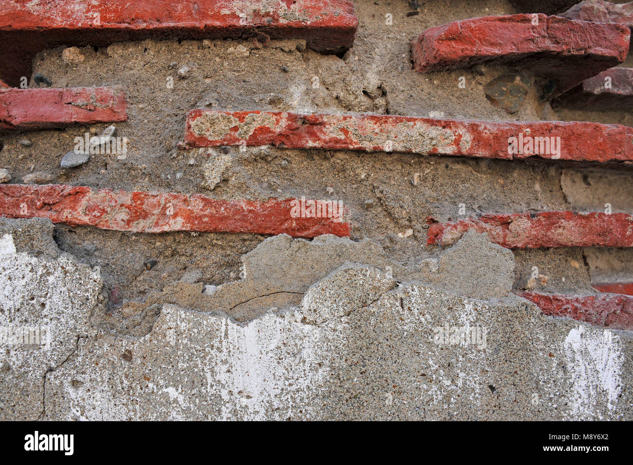 Close up of brick wall of a 18th century building in Vigan city, Ilocos ...