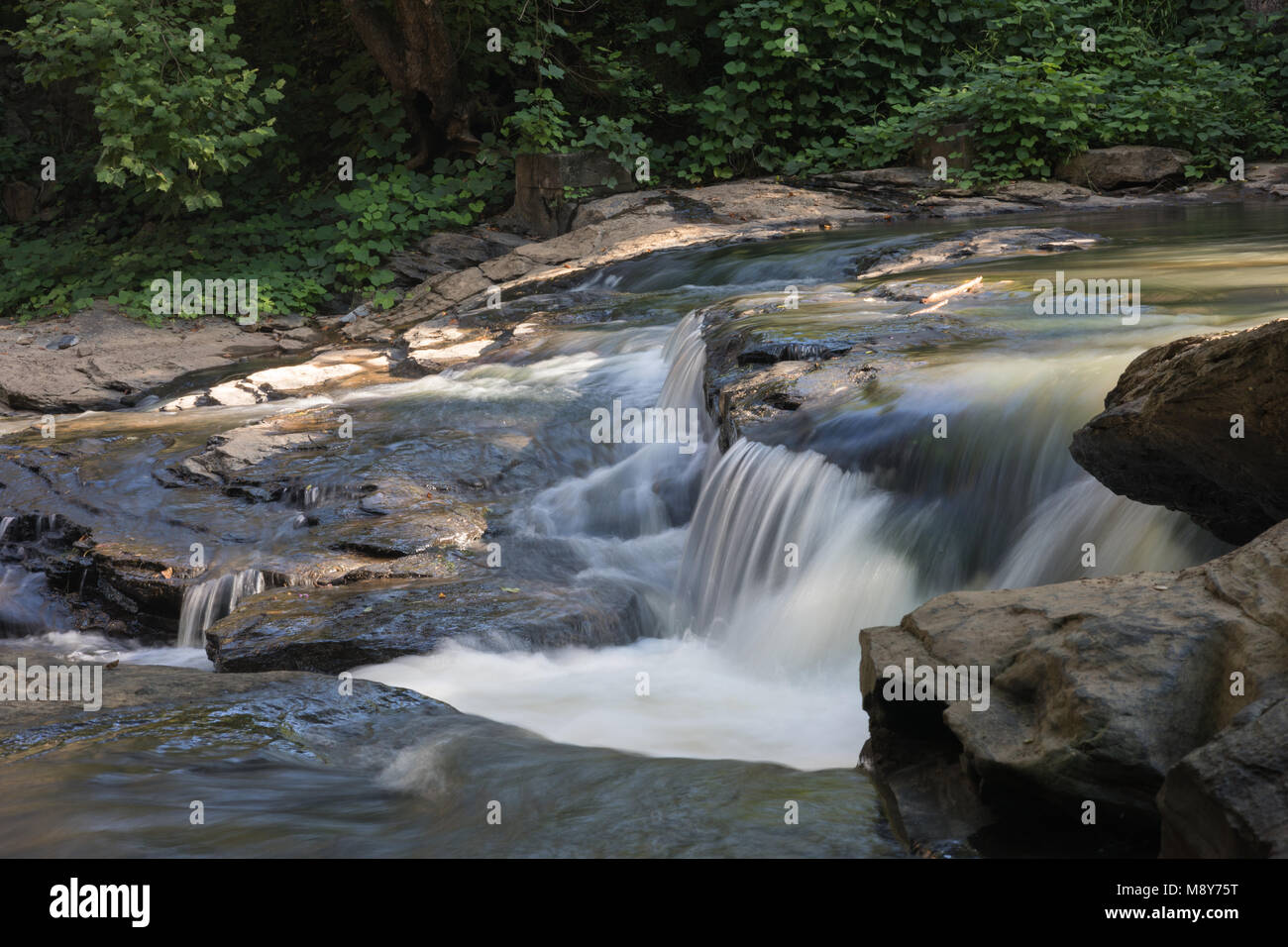 Water flowing in stream Stock Photo - Alamy