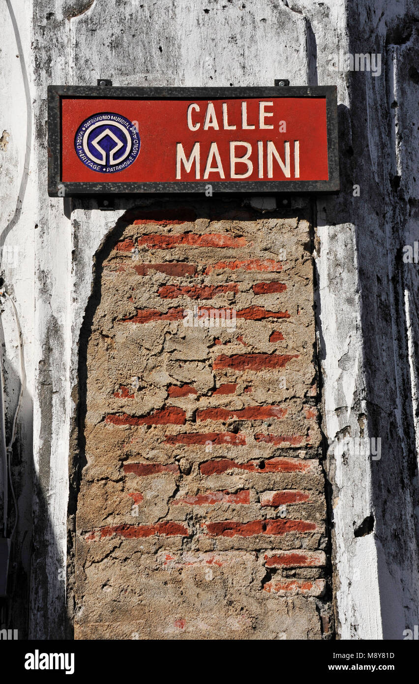 Calle Mabini street sign in Vigan city, Ilocos Sur, Philippines Stock ...