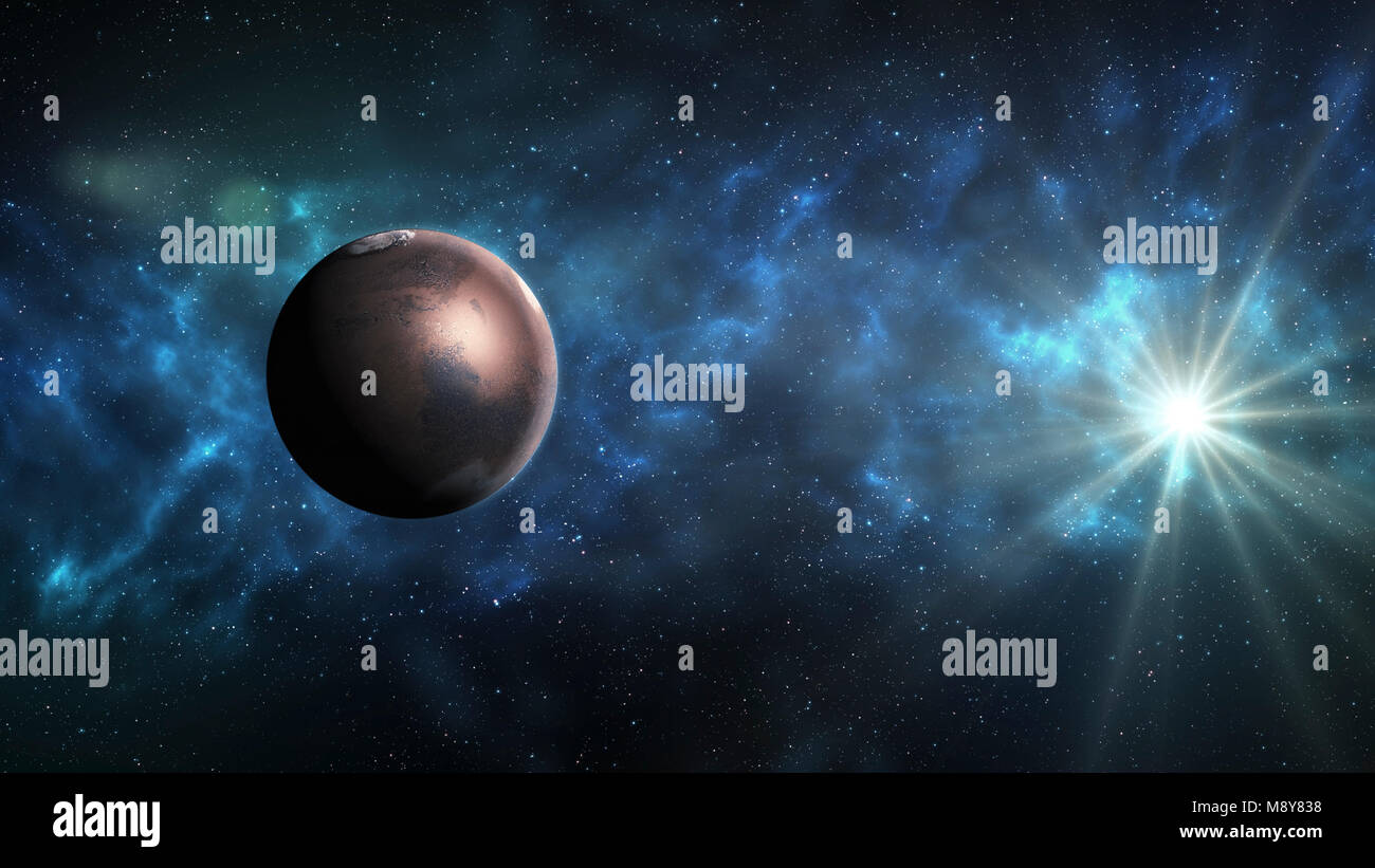 Solar System - Mars. It is the fourth planet from the Sun. Mars is a ...