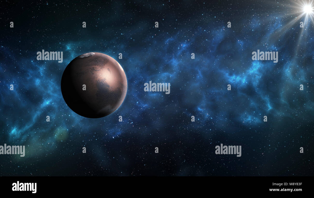 Mars planets in solar system. Elements of this image furnished by NASA ...