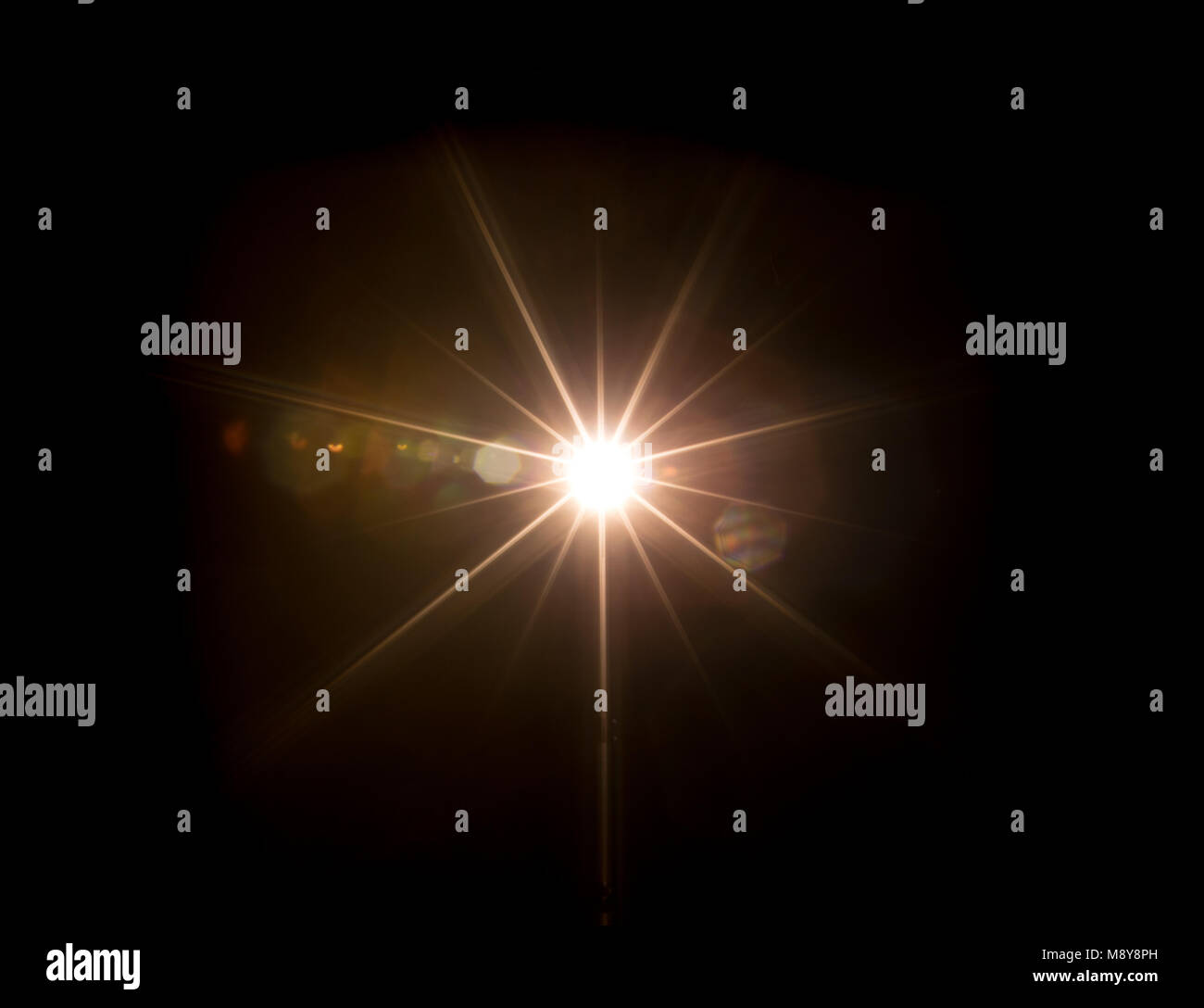 Sun rays beams texture, isolated on black background Stock Photo - Alamy