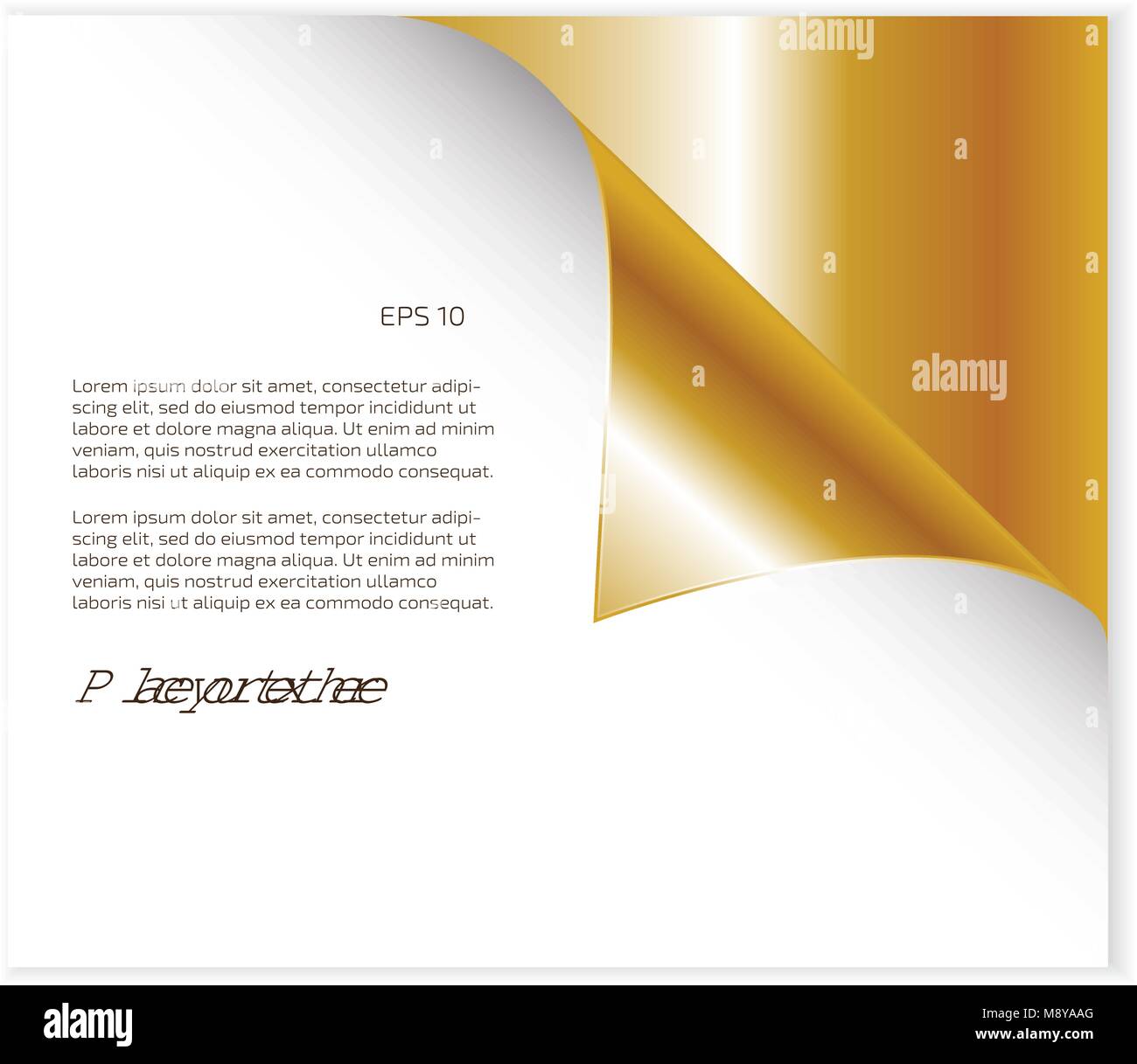 Page corner gold decorative hi-res stock photography and images - Alamy