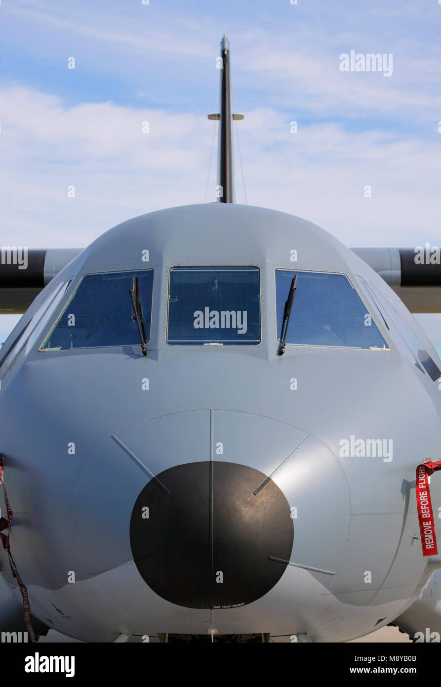 Front view of the Polish Air Force EADS CASA C-295M during ...