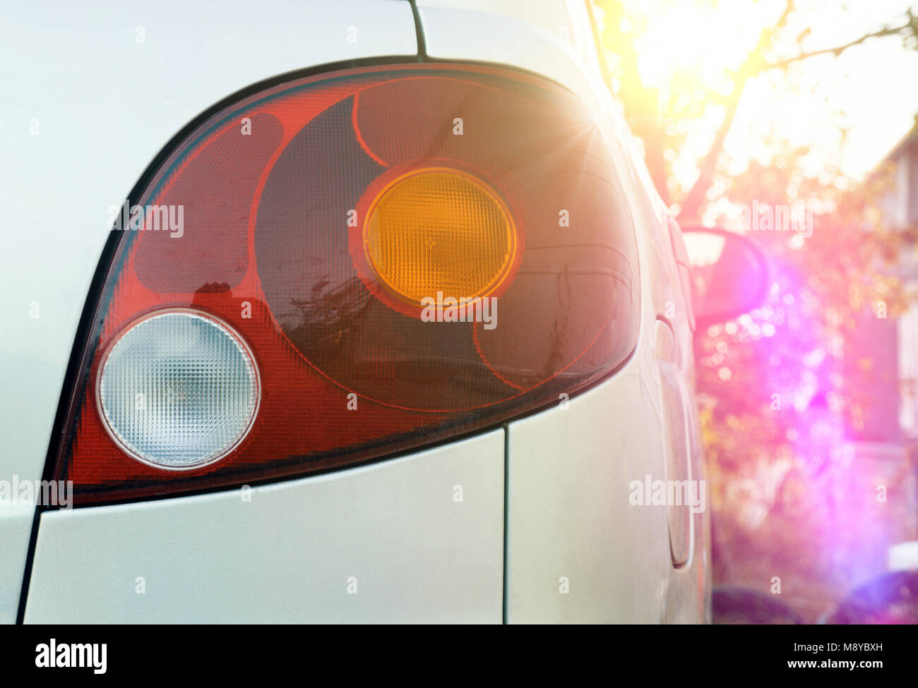 Closeup of car a rear light design Stock Photo - Alamy