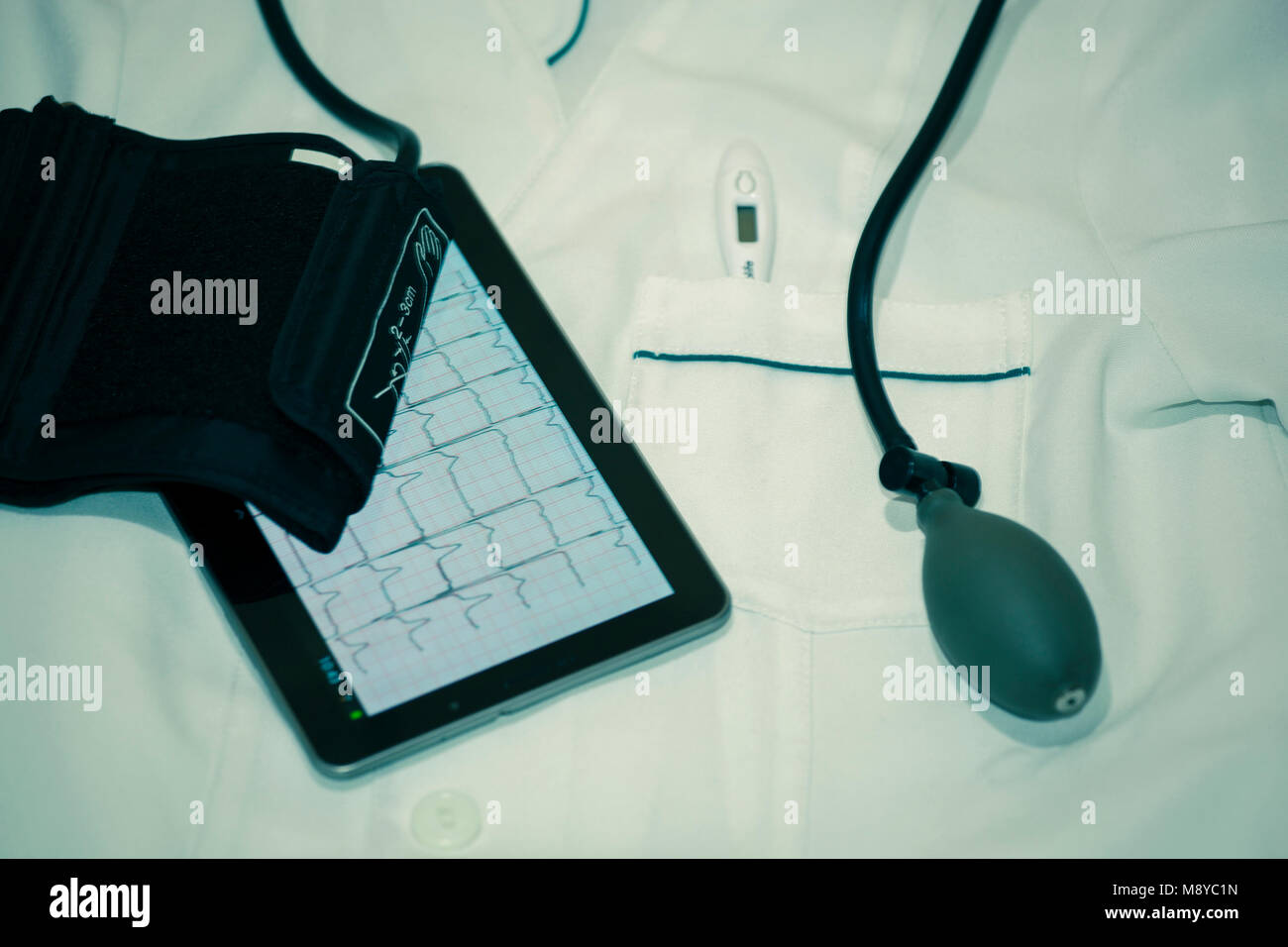 Blood Pressure Meter, Digital Tablet Stock Photo - Alamy