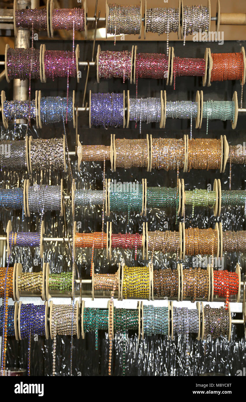 spool of necklaces for sale at the market Stock Photo - Alamy