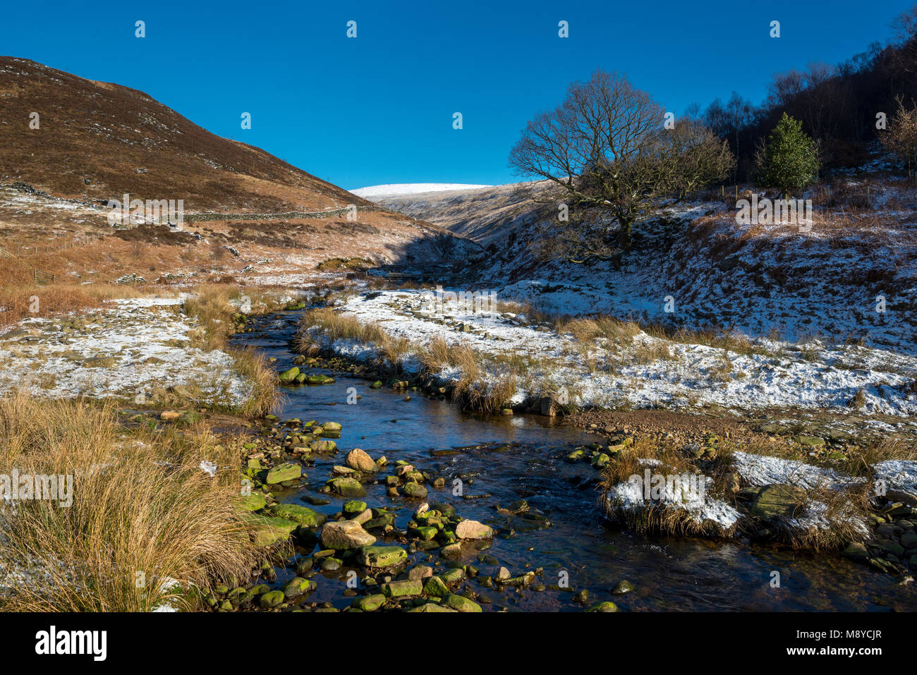 Crowden Brook near Woodhead in Longdendale, North Derbyshire, England ...
