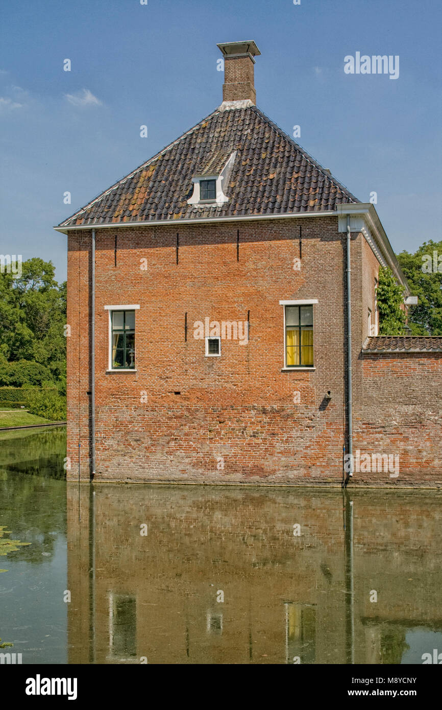 Beautiful old mansion with moat and bridge from 14th century in the ...