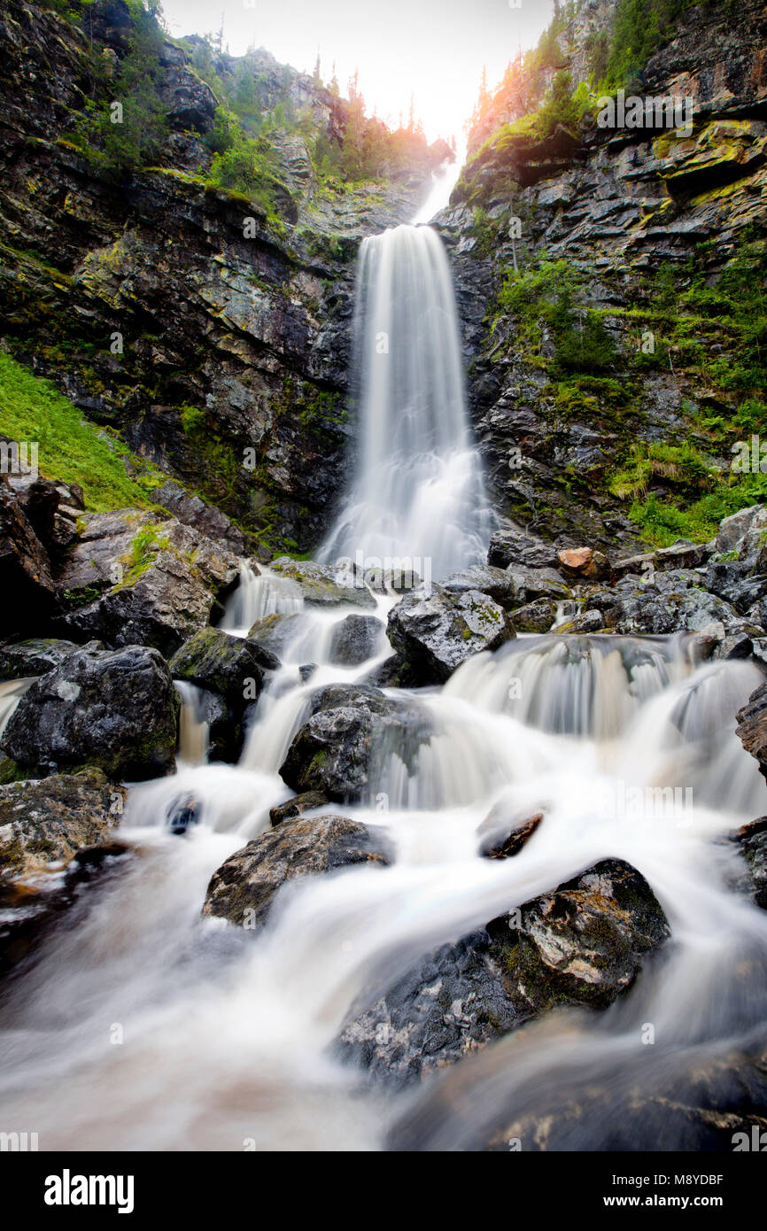 Waterfall in Sweden Stock Photo - Alamy