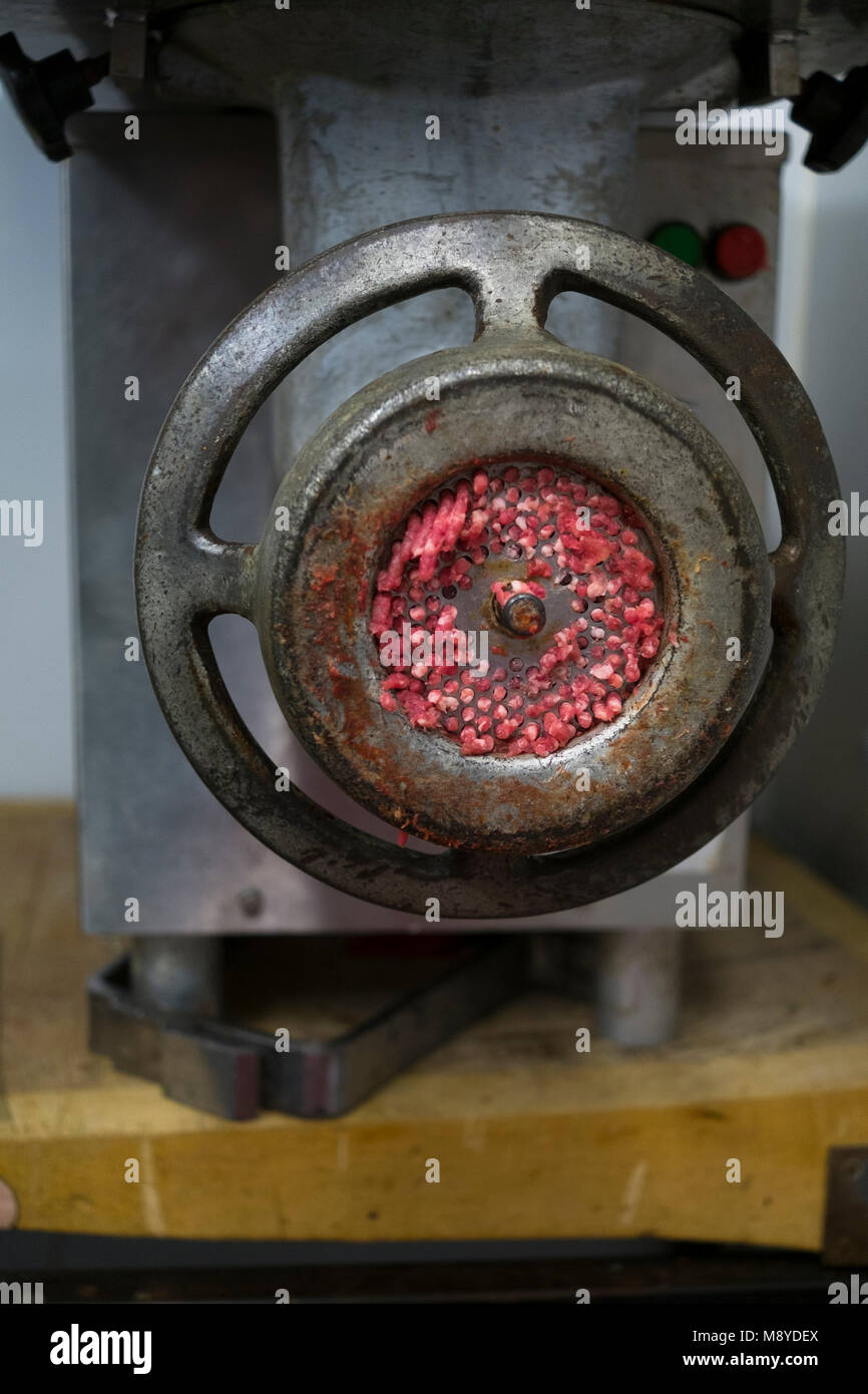 Meat Mincing Machine Stock Photo - Alamy Meat Mincing Machine Stock Photo - Alamy