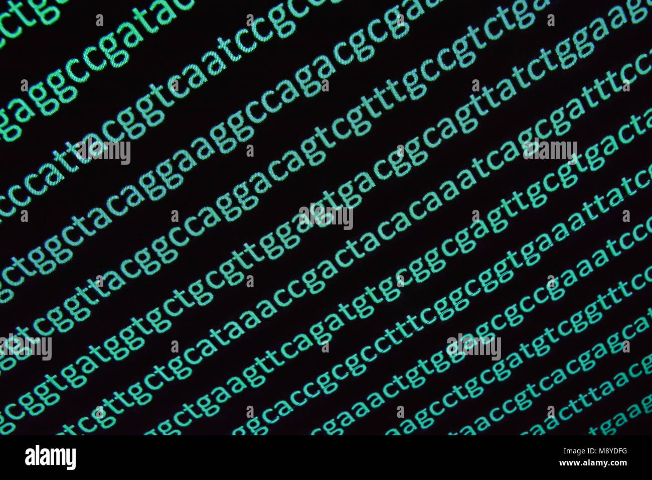 Genome sequencing. The deciphering of the DNA code, write the sequence ...