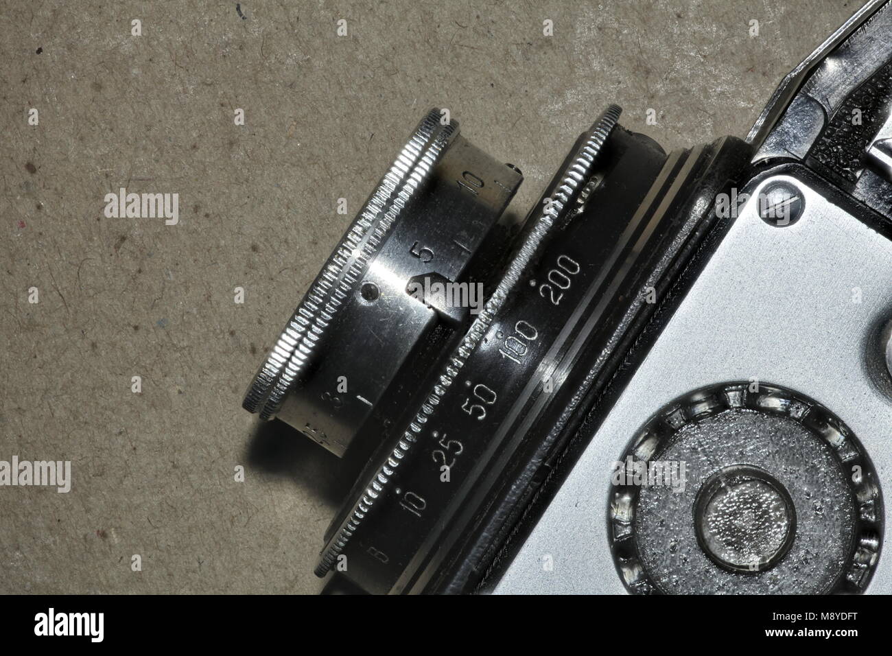 Camera Lens of old film camera macro shot Stock Photo - Alamy