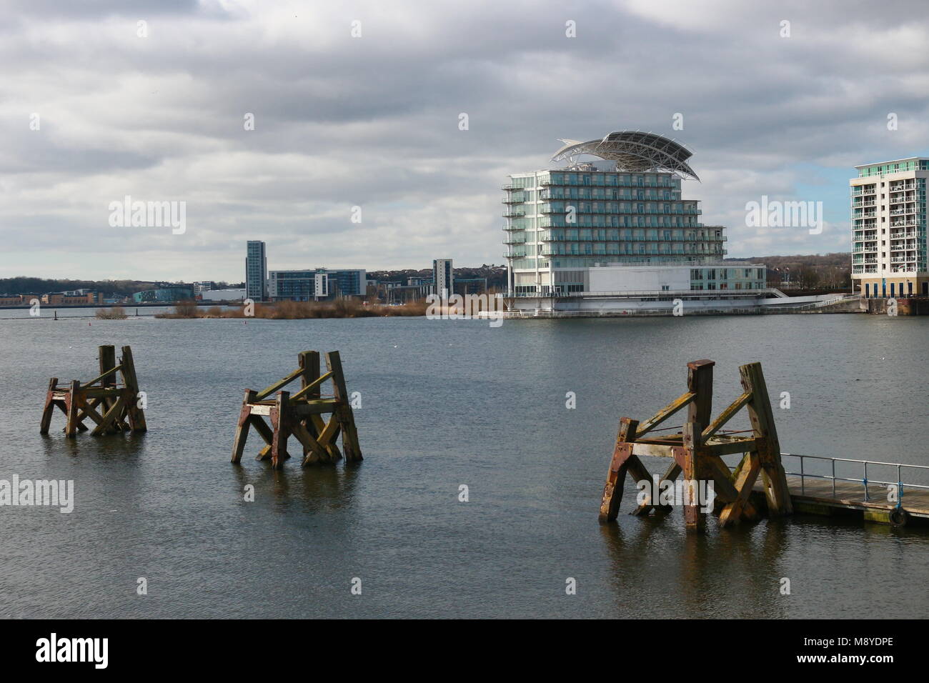 Cardiff bay landscape Stock Photo - Alamy