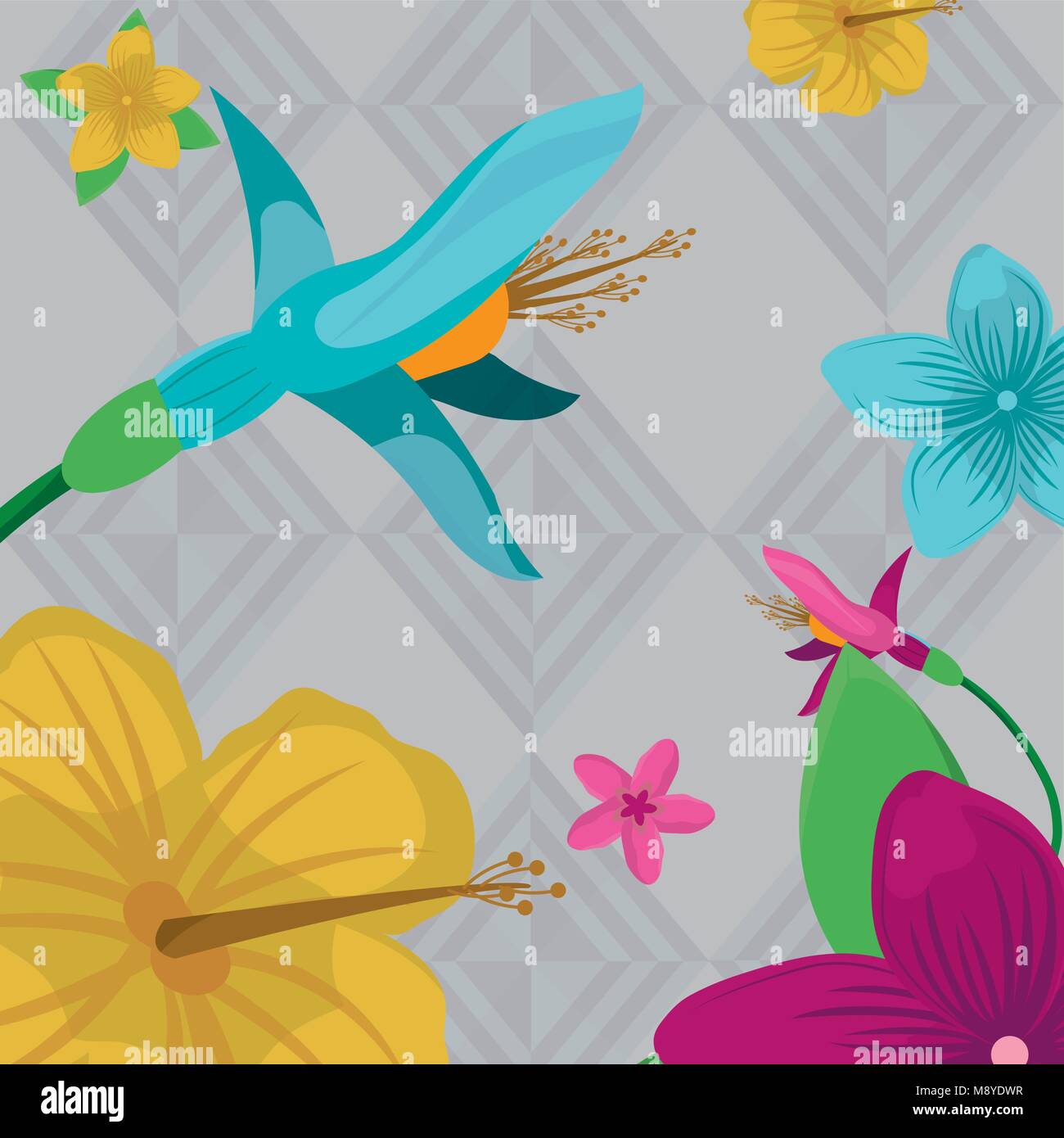 Caribbean flowers Stock Vector Images - Alamy