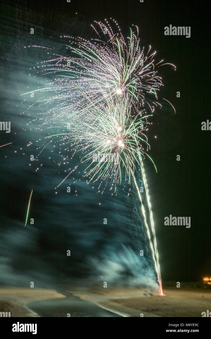 Colorful Fireworks Display Stock Photo - Alamy