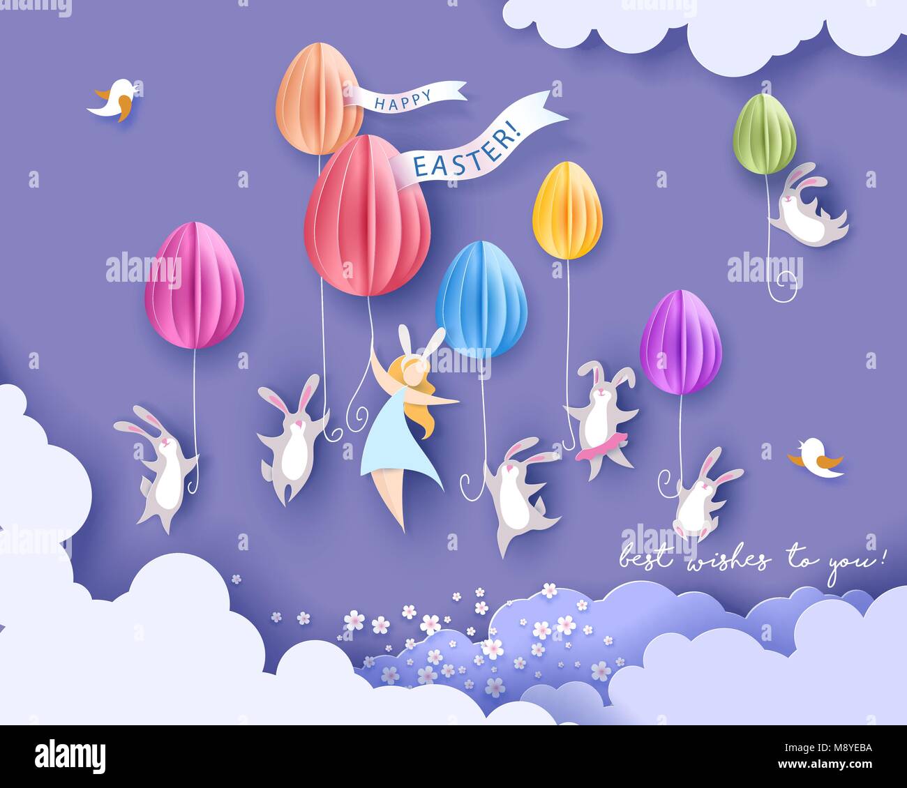 Easter bunny child Stock Vector Images - Alamy