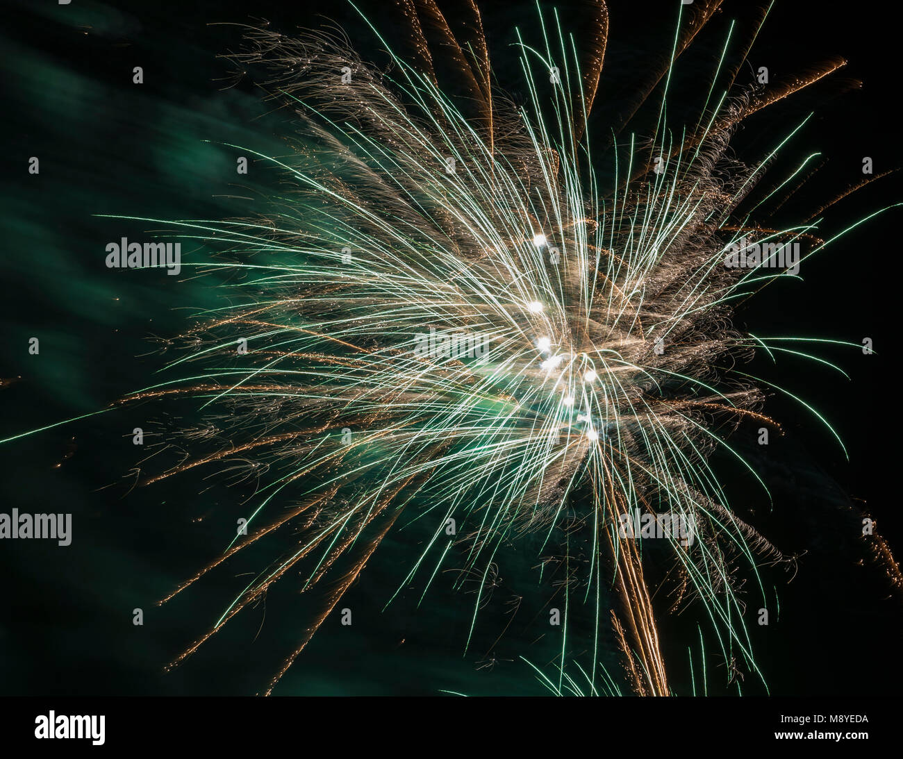 Colorful Fireworks Display Stock Photo - Alamy