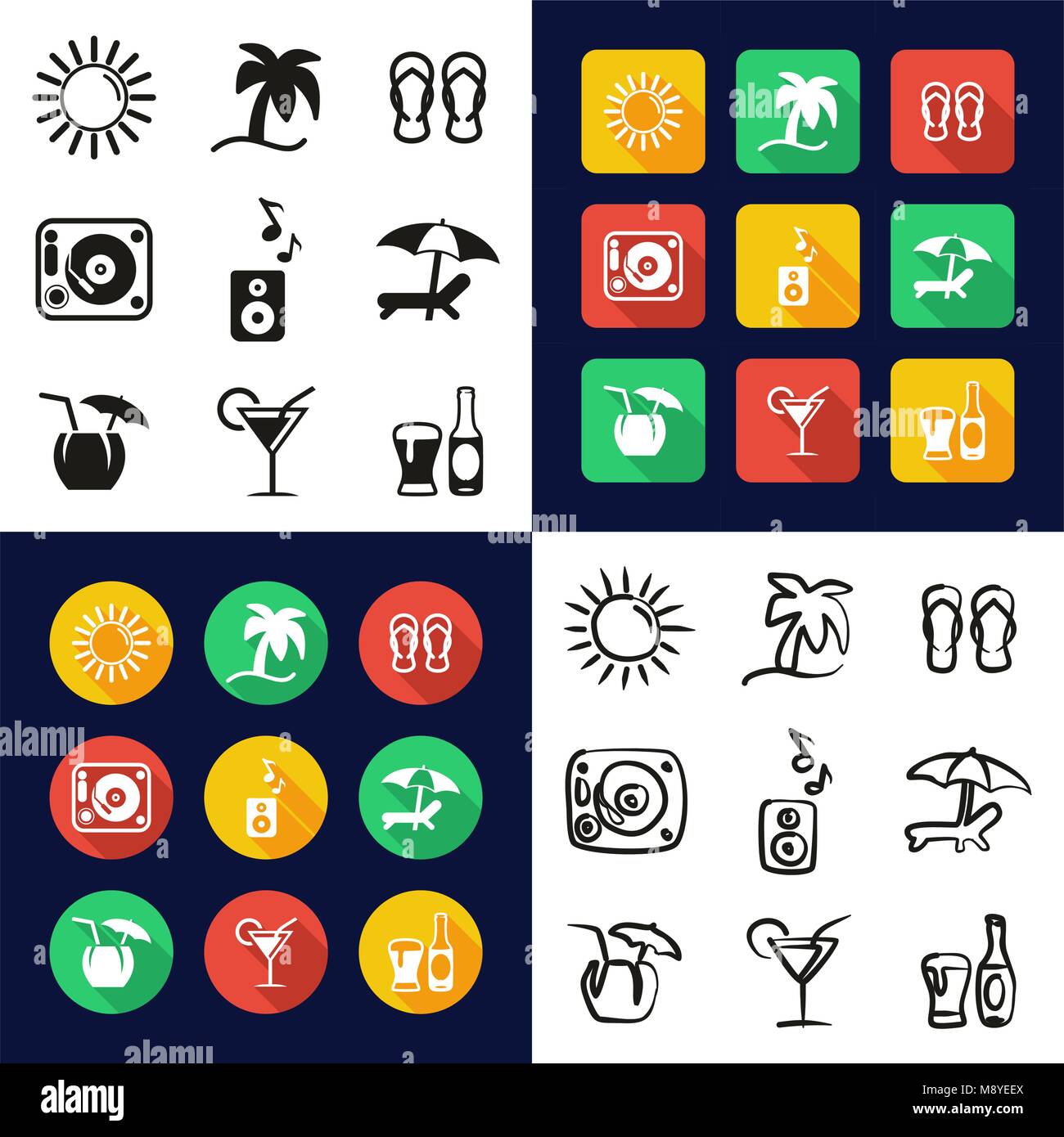 Beer season black white Stock Vector Images - Alamy