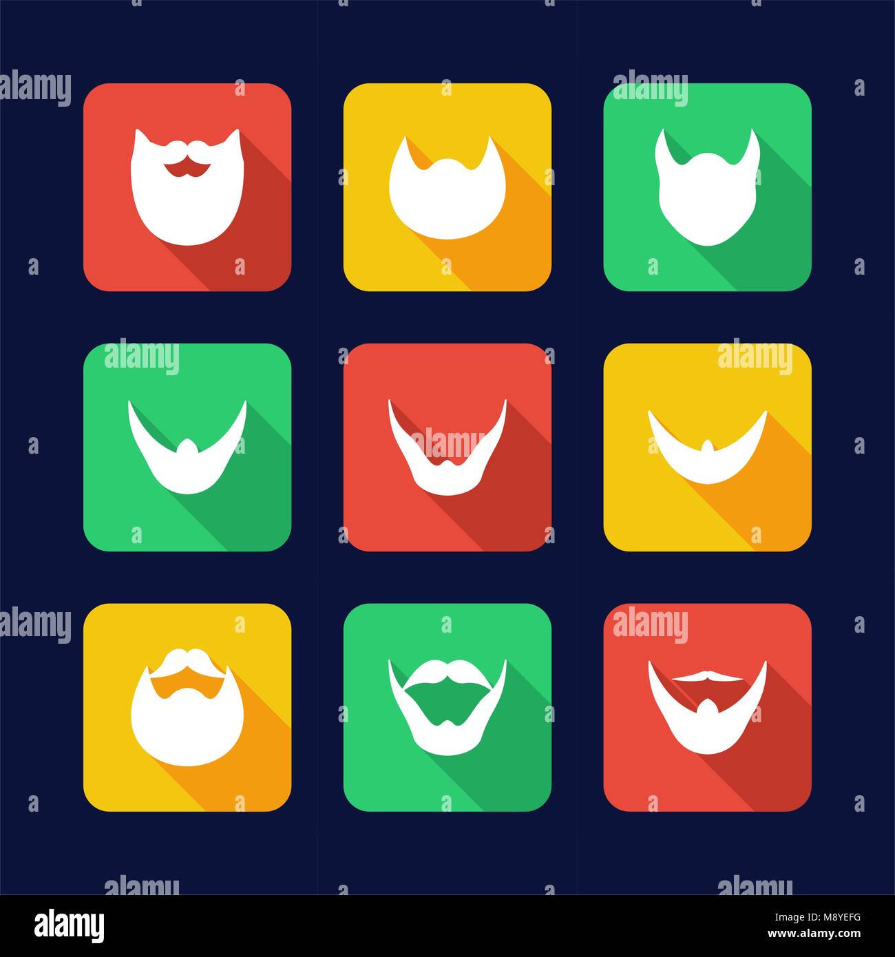 Bushy beard illustration Stock Vector Images - Alamy