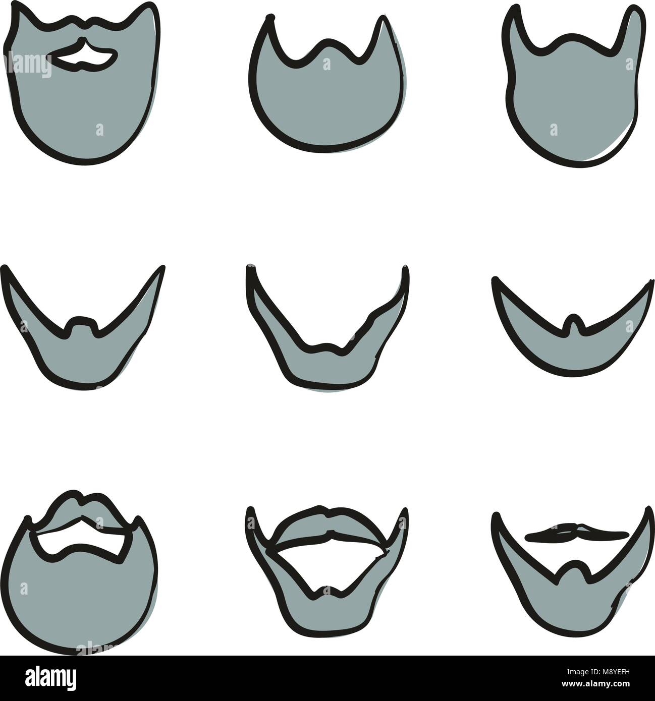 Bushy beard illustration Stock Vector Images - Alamy