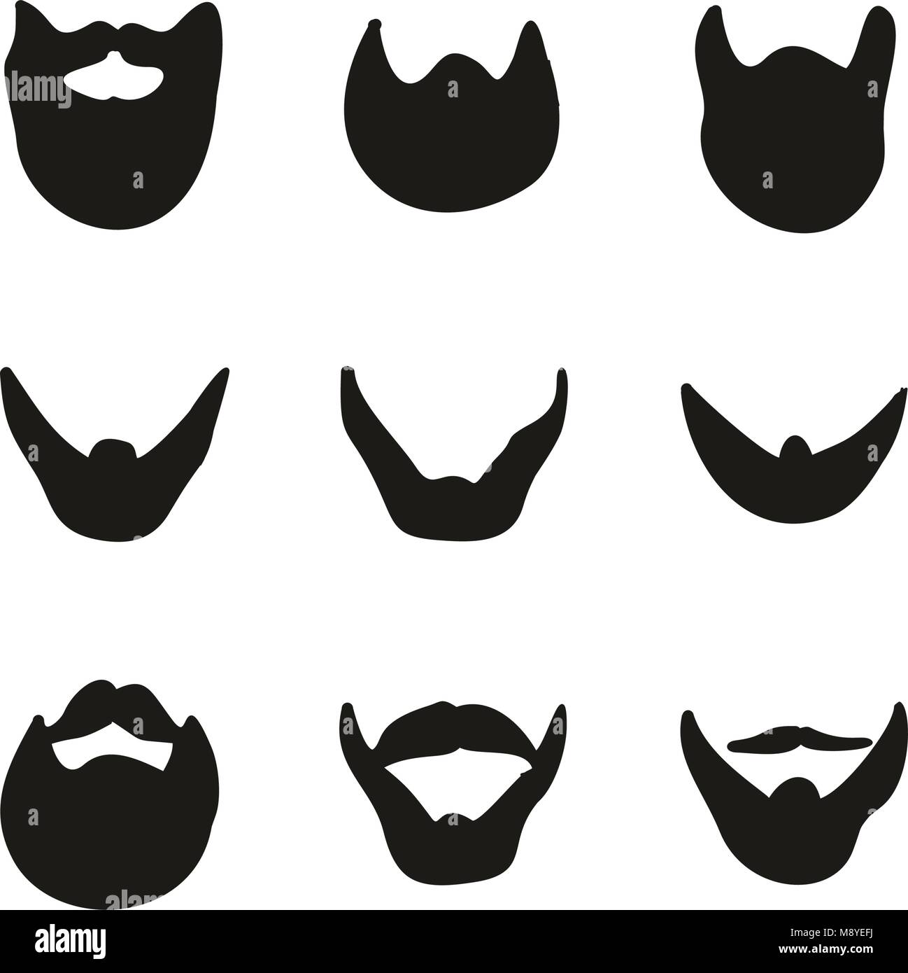Bushy beard illustration Stock Vector Images - Alamy