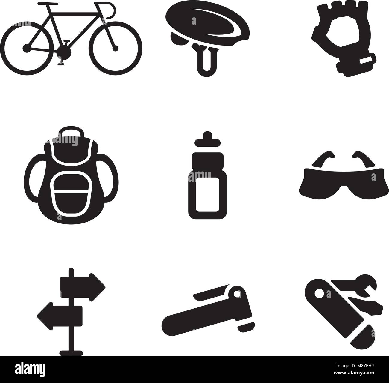 Biking exercise icons hi-res stock photography and images - Alamy