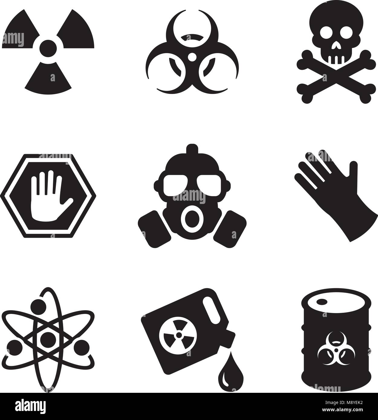 Biohazard skull icon outline hi-res stock photography and images - Alamy