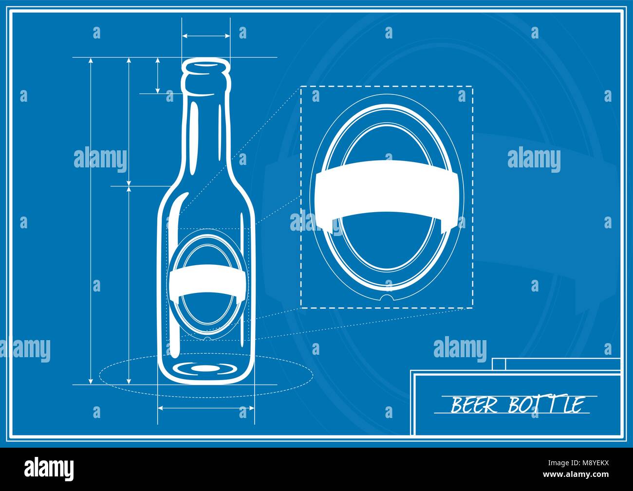 Blueprint Of Beer Bottle Stock Vector Image & Art - Alamy