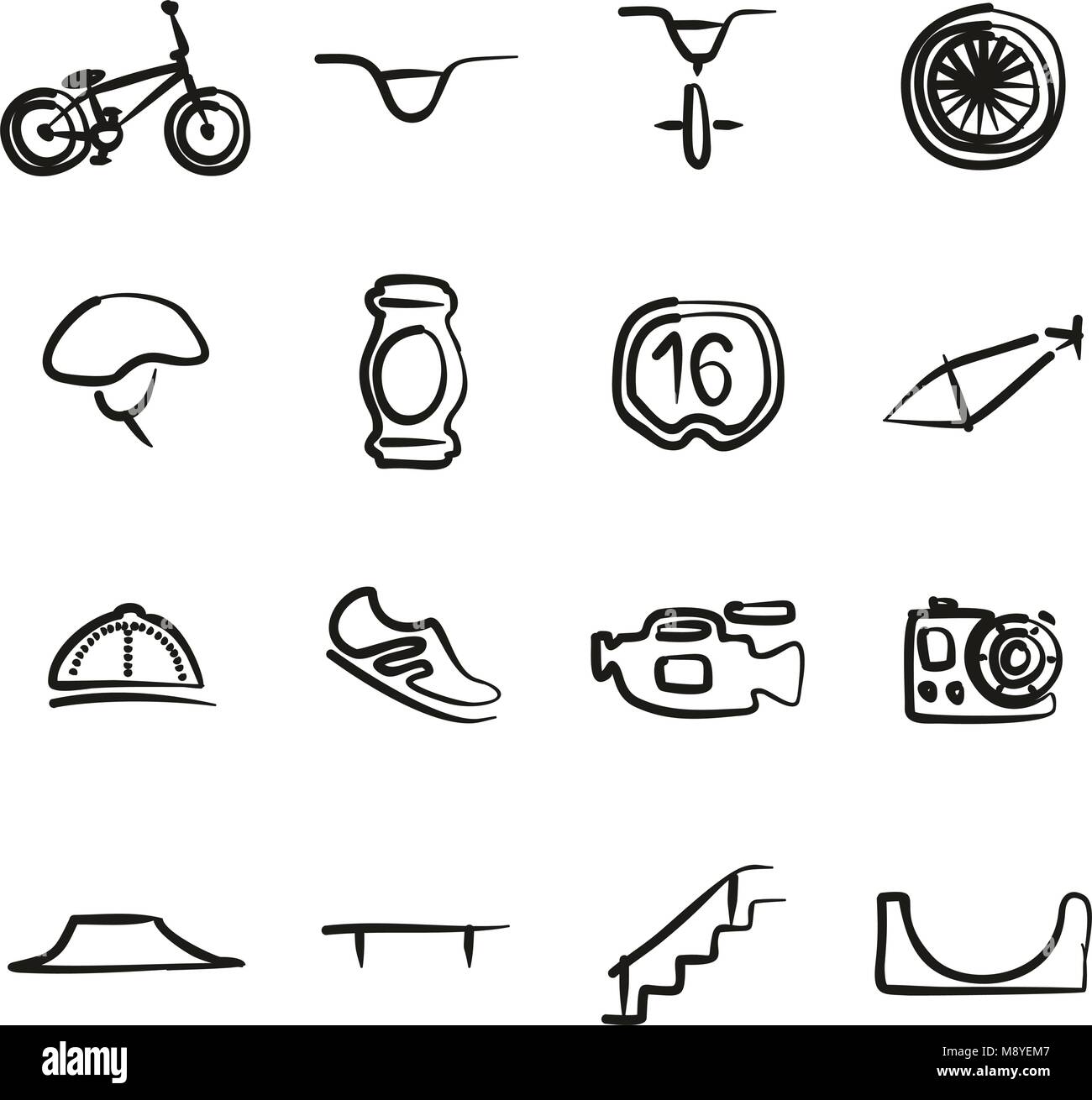 Bmx icons hi-res stock photography and images - Alamy