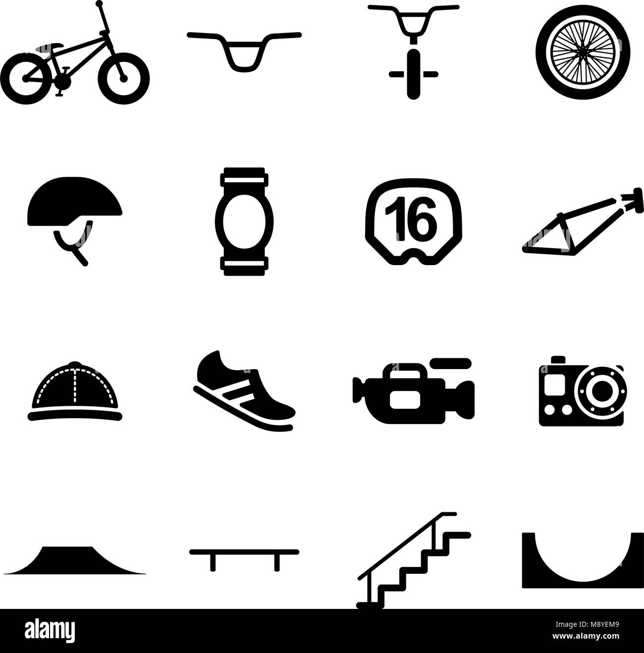 Bmx icons Cut Out Stock Images & Pictures - Alamy