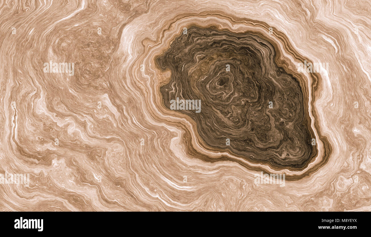 Texture of roots of tree with wavy lines and age rings. Abstract ...