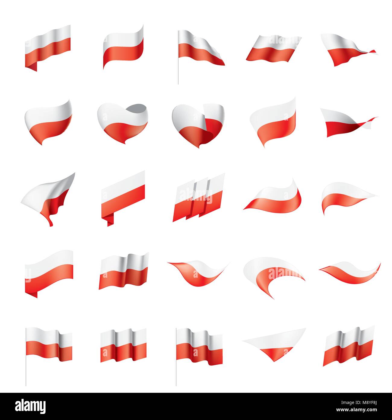 Poland flag, vector illustration Stock Vector Image & Art - Alamy