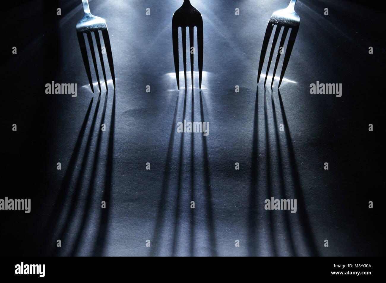 3 forks hi-res stock photography and images - Alamy