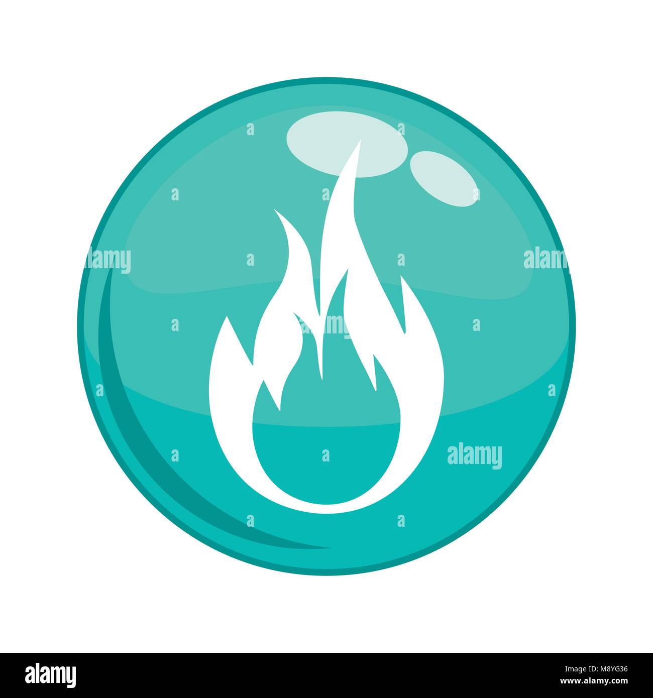fire flame button icon vector illustration design Stock Vector Image ...