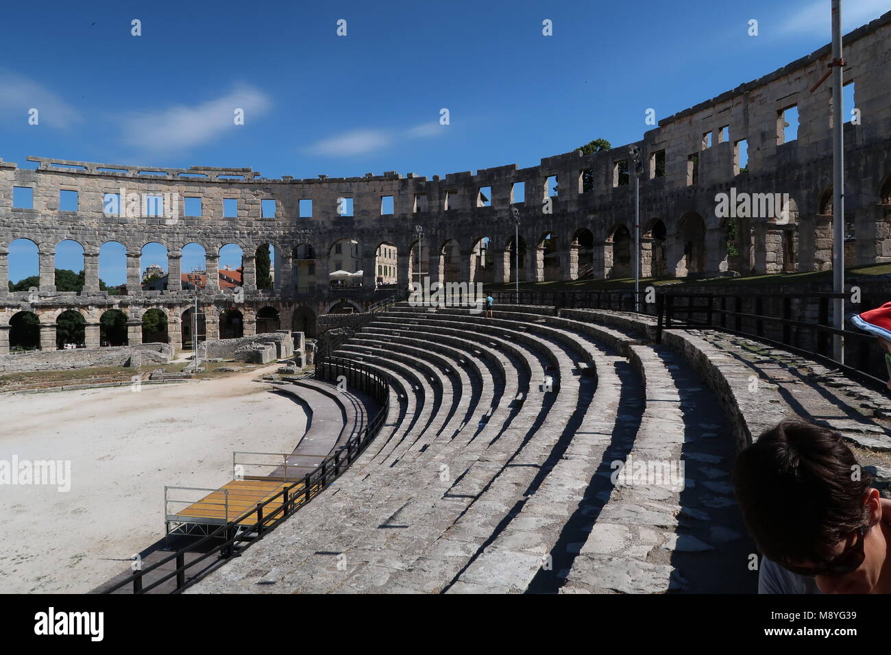 Amphitheater of Pula in croatia on a sunny day Stock Photo - Alamy