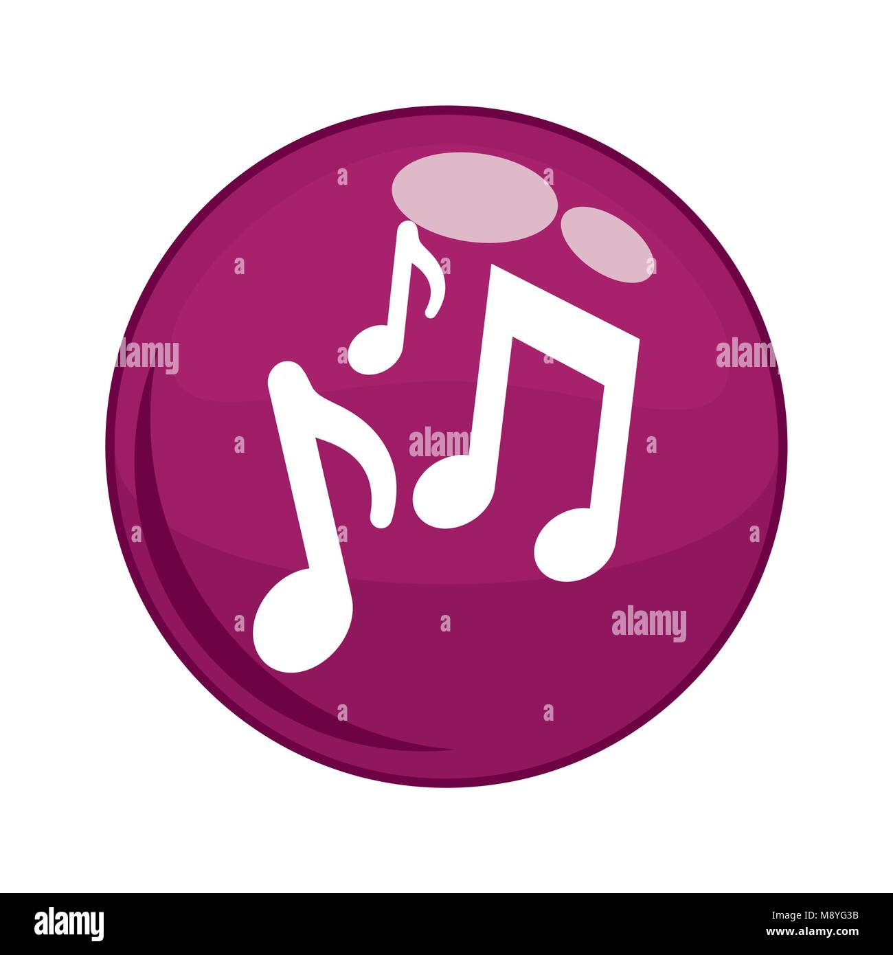music notes button icon vector illustration design Stock Vector Image ...