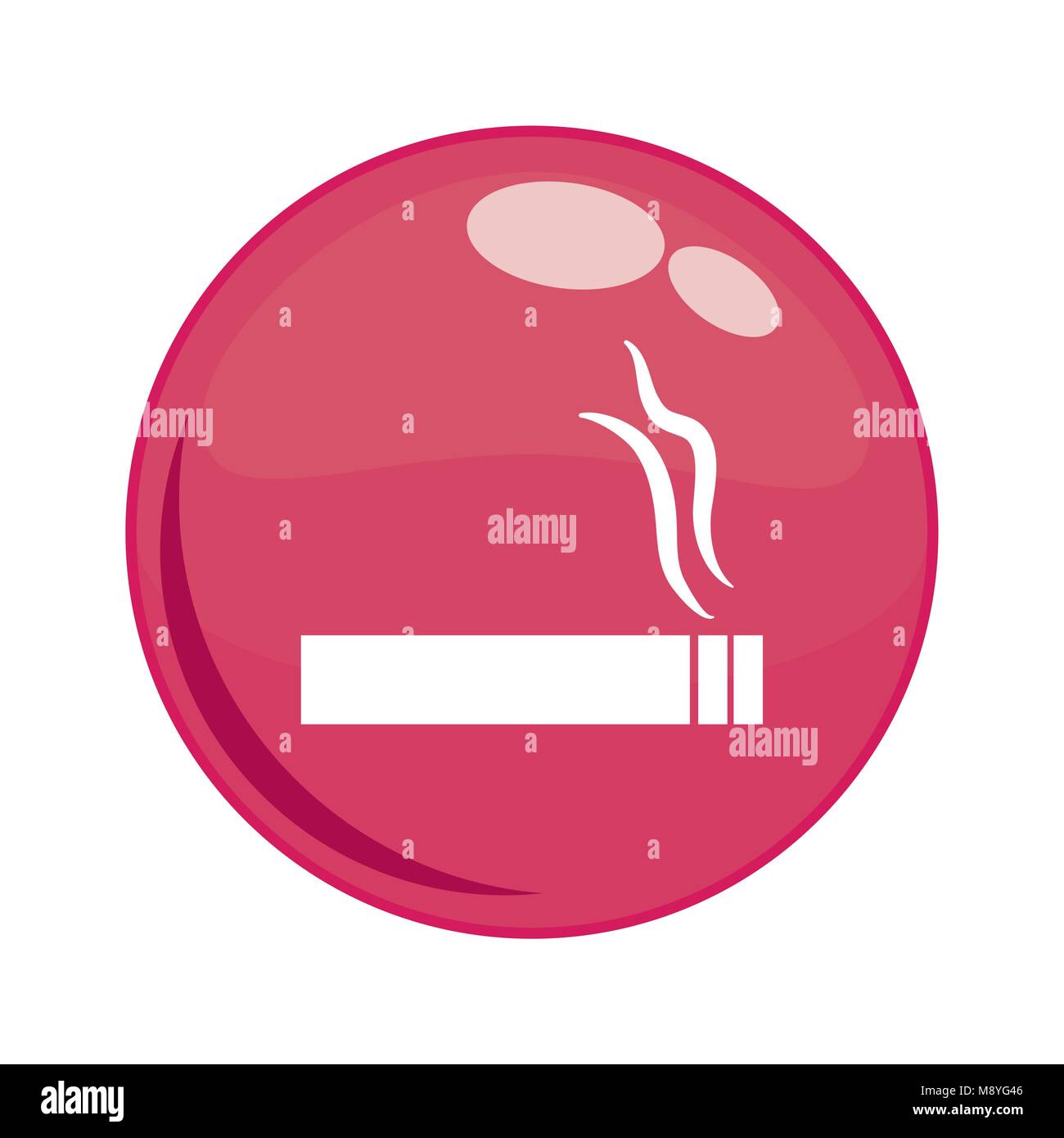 smoke cigarette button icon vector illustration design Stock Vector ...