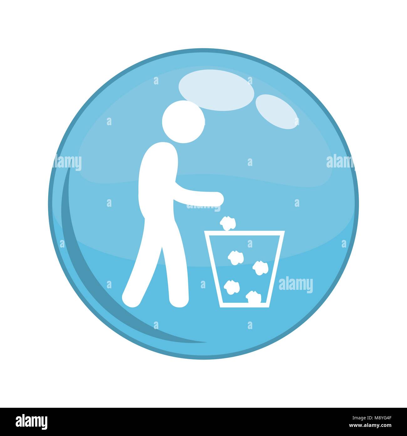 Recycling person button icon vector illustration design Stock Vector ...