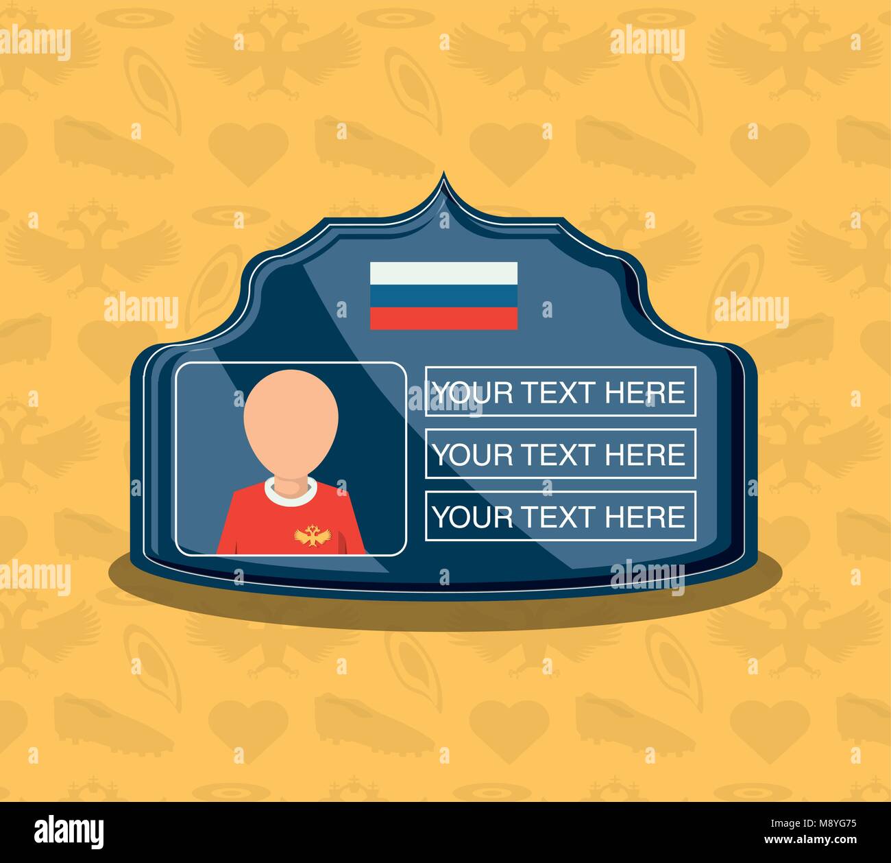 football player card icon over yellow background, colorful design ...