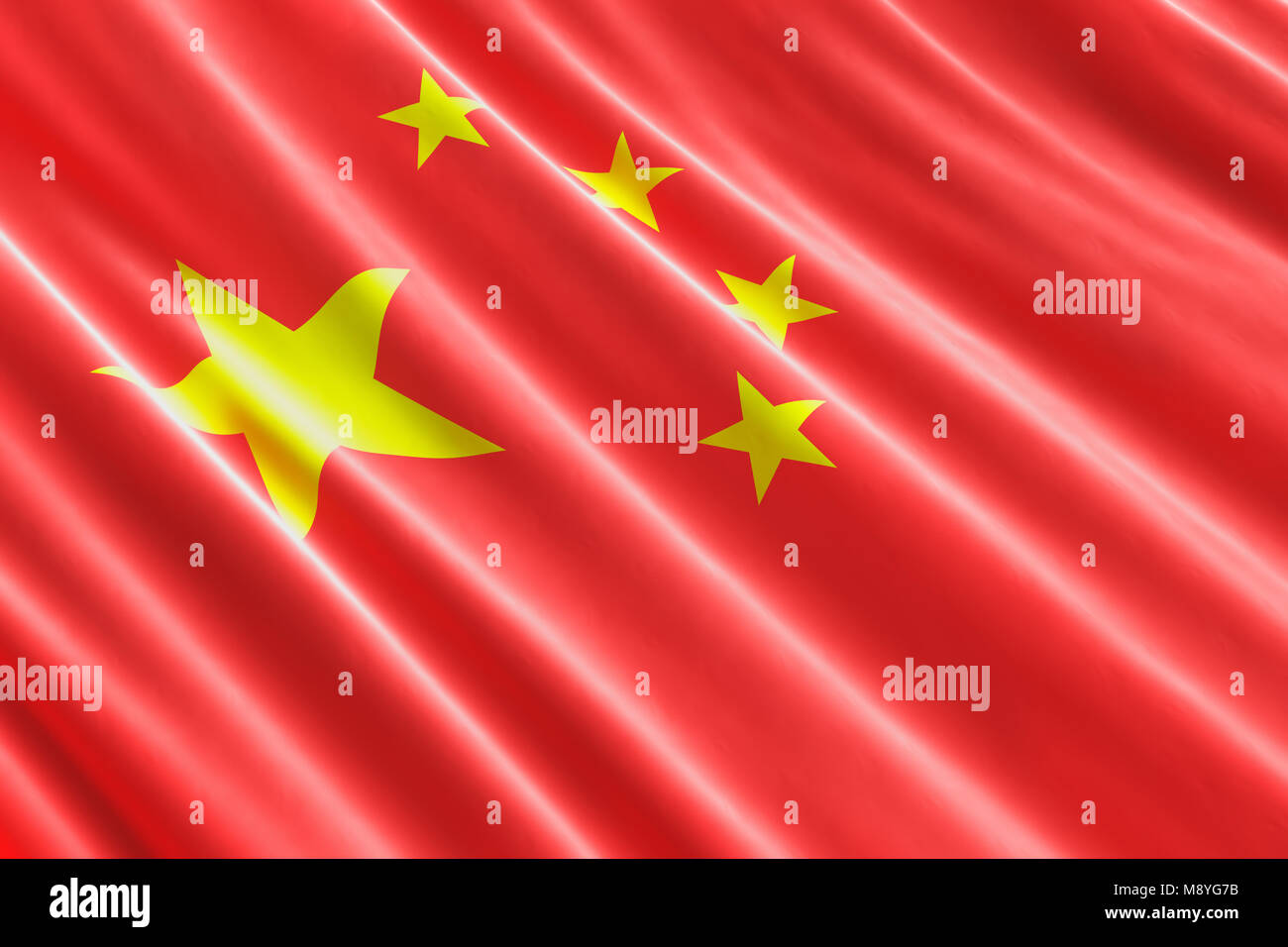 Chinese flag background, 3D rendering Stock Photo - Alamy