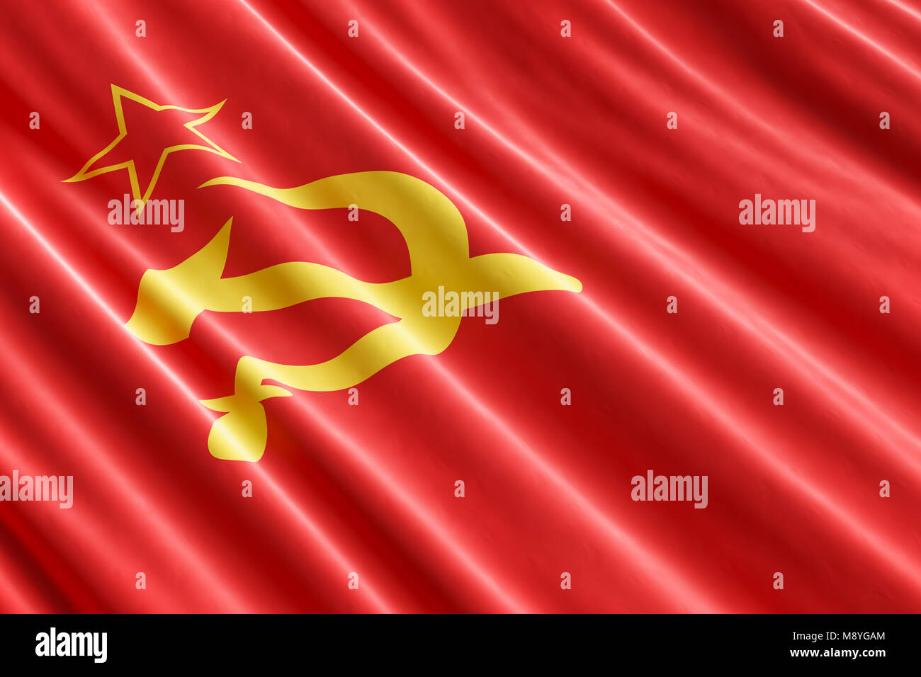 USSR flag background, 3D rendering Stock Photo - Alamy