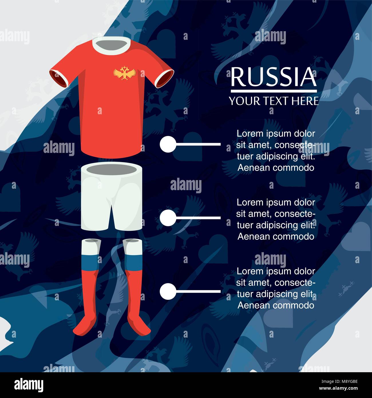 Infographic design of Soccer World Cup Russia concept with Russian ...