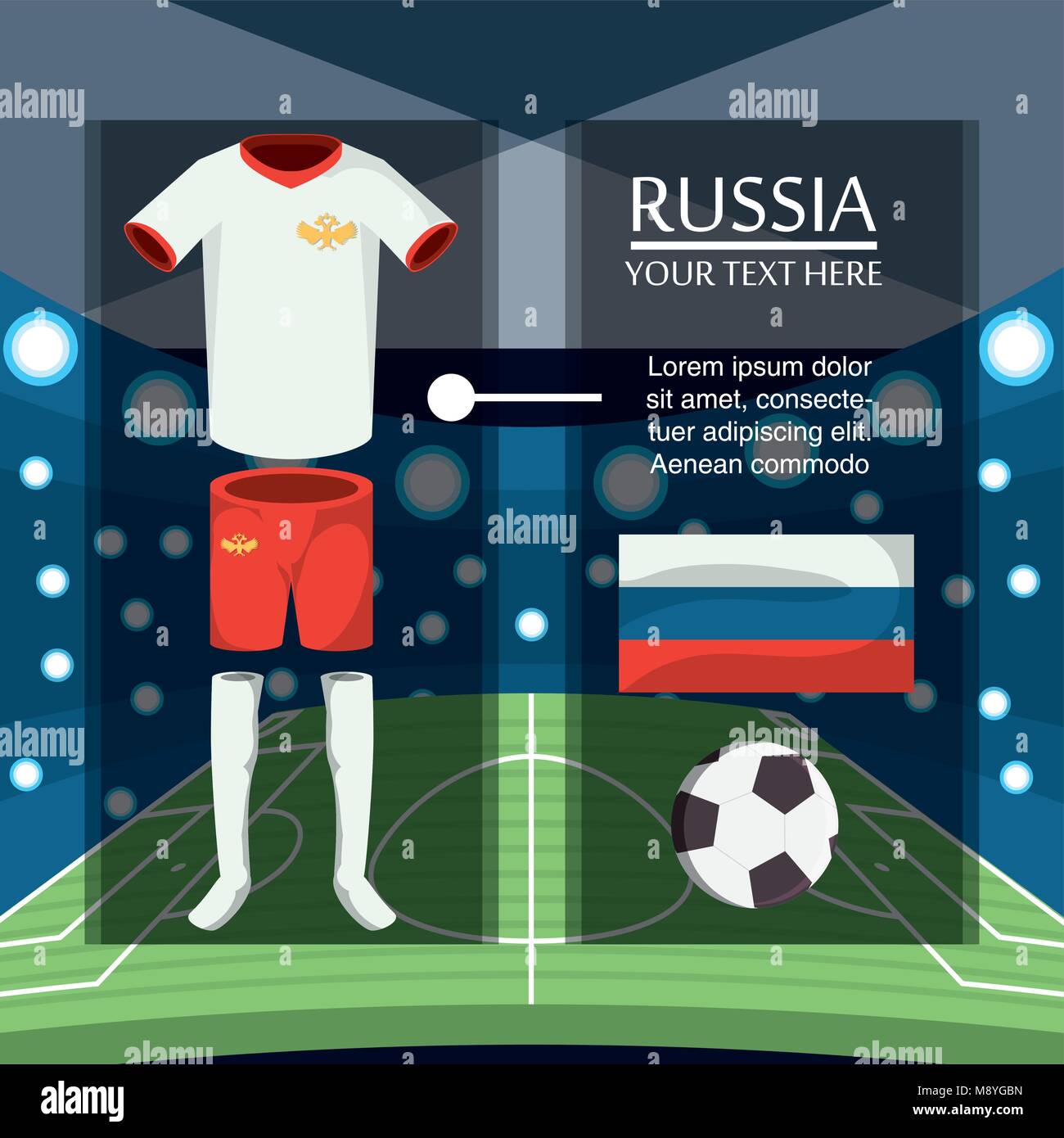 Infographic design of Soccer World Cup Russia concept with Russian ...