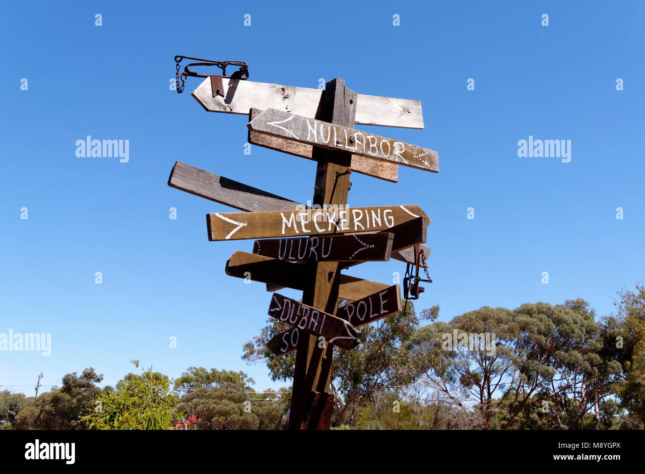 Australian sign post, Western Australia Stock Photo - Alamy